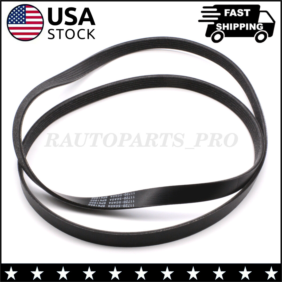 New Belt Black Fit For 2017-2022 Nissan Infiniti Q50 Q60 3.0L V6 11720 ...