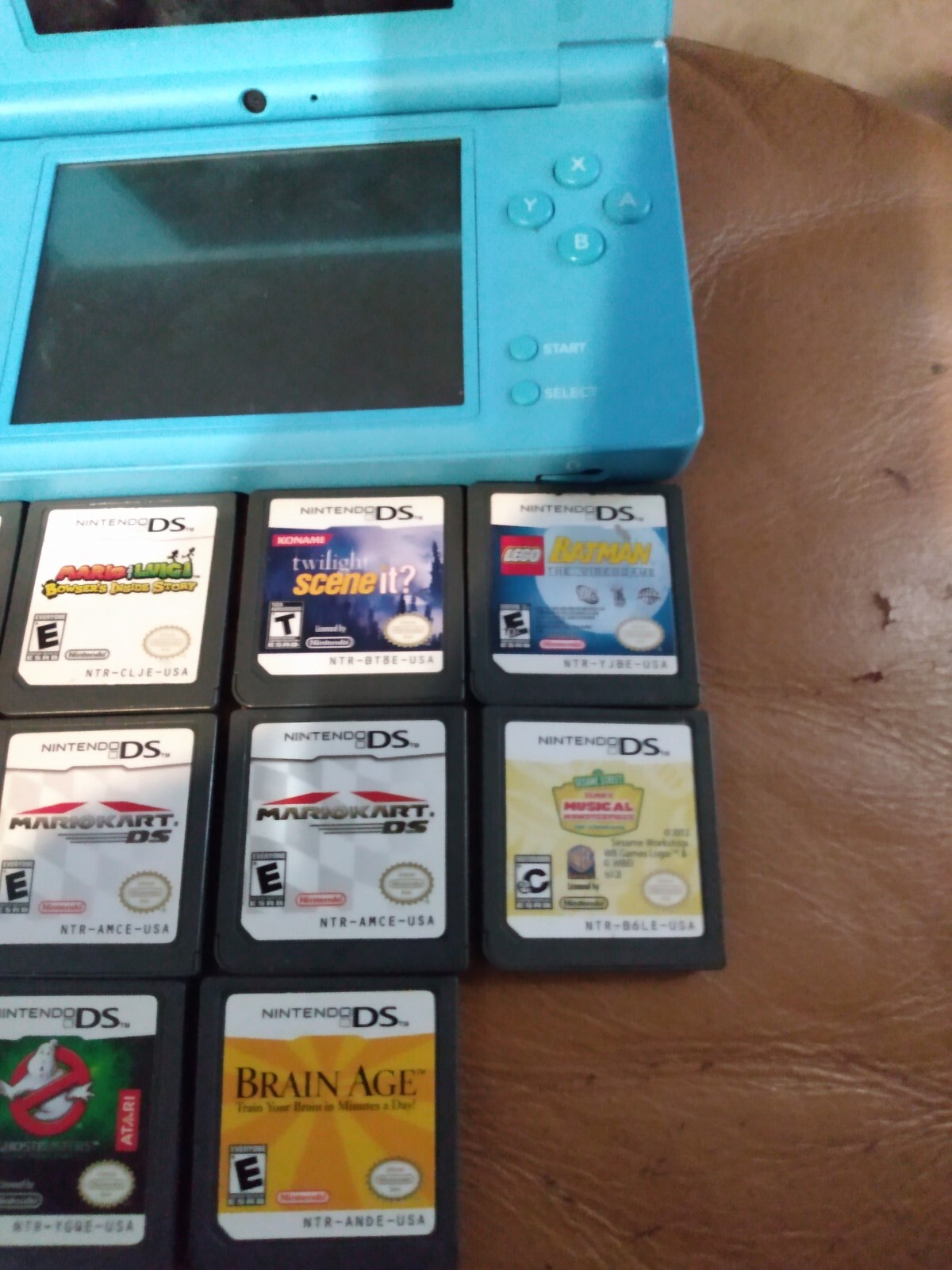 Nintendo DSi Light Blue Handheld Console Game System 11 Games, Stylus ...