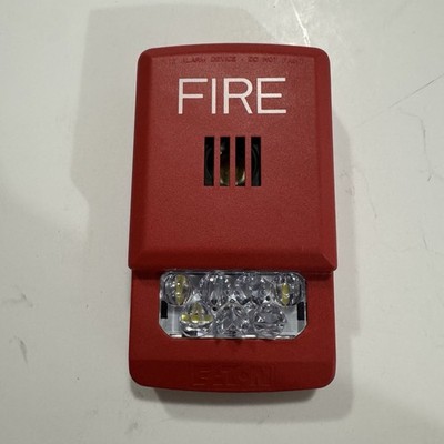 Eaton Elhs Fire Alarm Device Red Wheelock Audible & Visual Alarm No ...