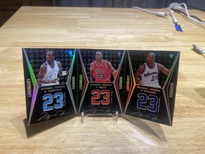 Legendary Numbers Michael Jordan 3 Card Jersey Swatch Refractor Booklet ...