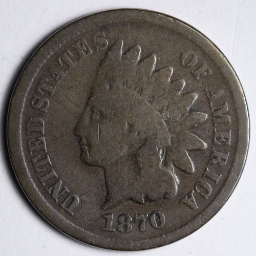 1870 Indian Head Cent Penny VG E114 AGHH | eBay