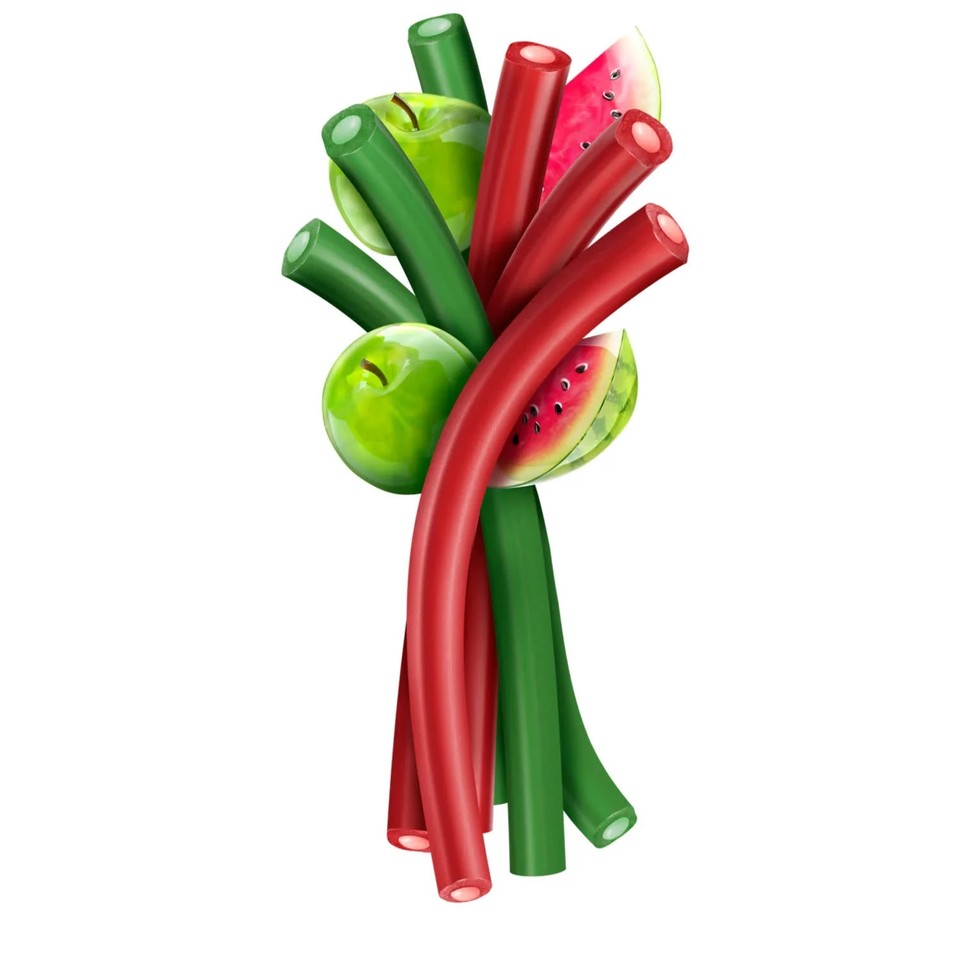 (5 pack) Jolly Rancher Ropes Watermelon and Green Apple Flavored Candy ...