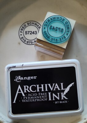 Disc Golf Stamp With Your Custom Name, PDGA Number & Phone- Comes With ...