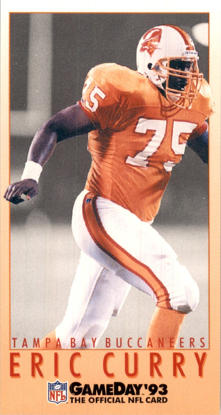 1993 NFL Gameday Tallboy Tall Boy ERIC CURRY Tampa Bay Buccaneers #46 ...