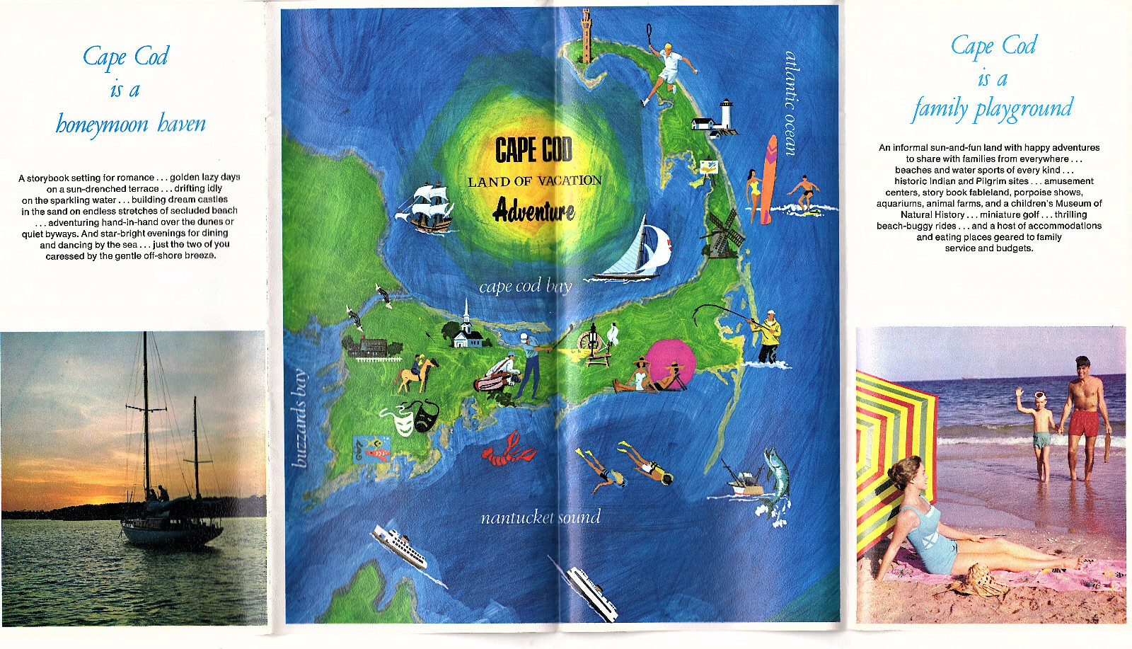 Cape Cod Massachusetts Vtge 1977-78 Travel Brochure Color Photos ...