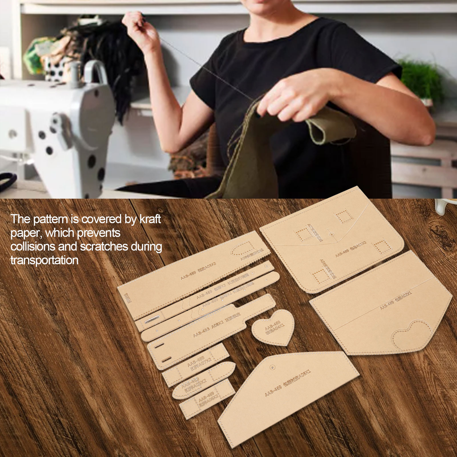 Shoulder Bag Acrylic Template Pattern Leather Bag Pattern Kit For ...