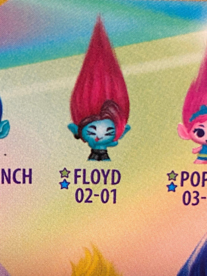 Trolls Mineez HairRageous Floyd Ultra Rare 02-01 *NEW/No Package* DTB ...