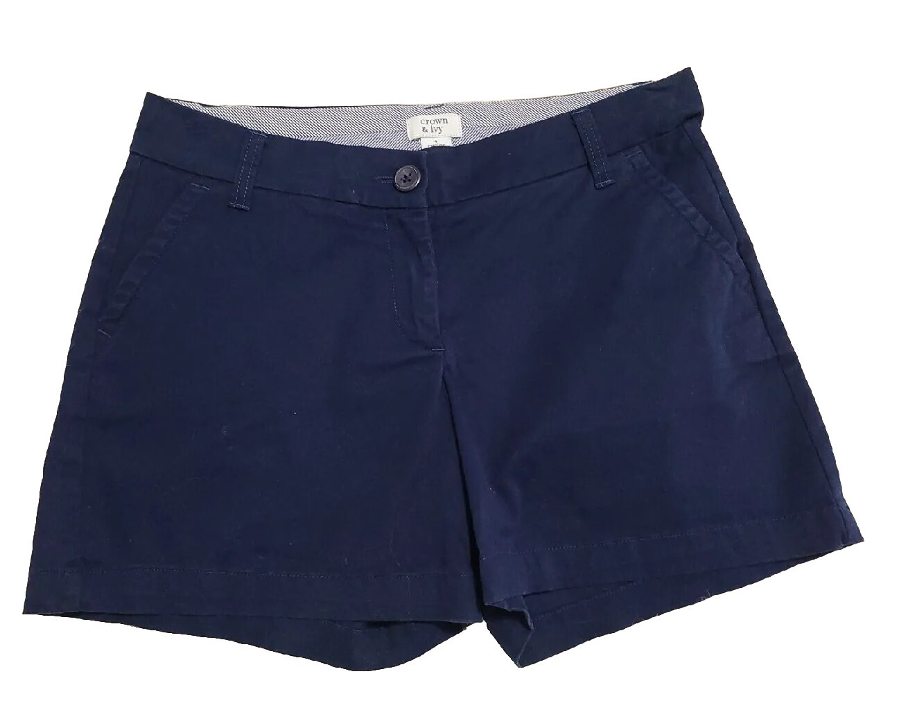 Crown & Ivy Caroline Women's Navy Blue Shorts Size 4 … - Gem