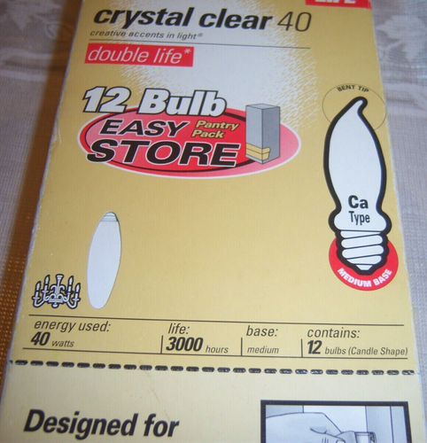 12 Light Bulbs, GE Crystal Clear 40 Watt Bent Tip, Standard Medium Base ...