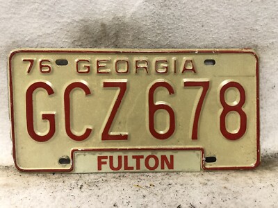 Vintage 1976 Georgia License Plate ~ Fulton County | eBay