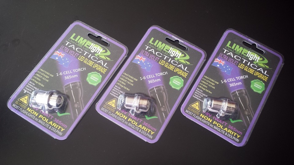 MAGLITE UPGRADE LED UV 1-9V BULB GLOBE MAGLITE DOLPHIN FLASHLIGHT TORCH ...