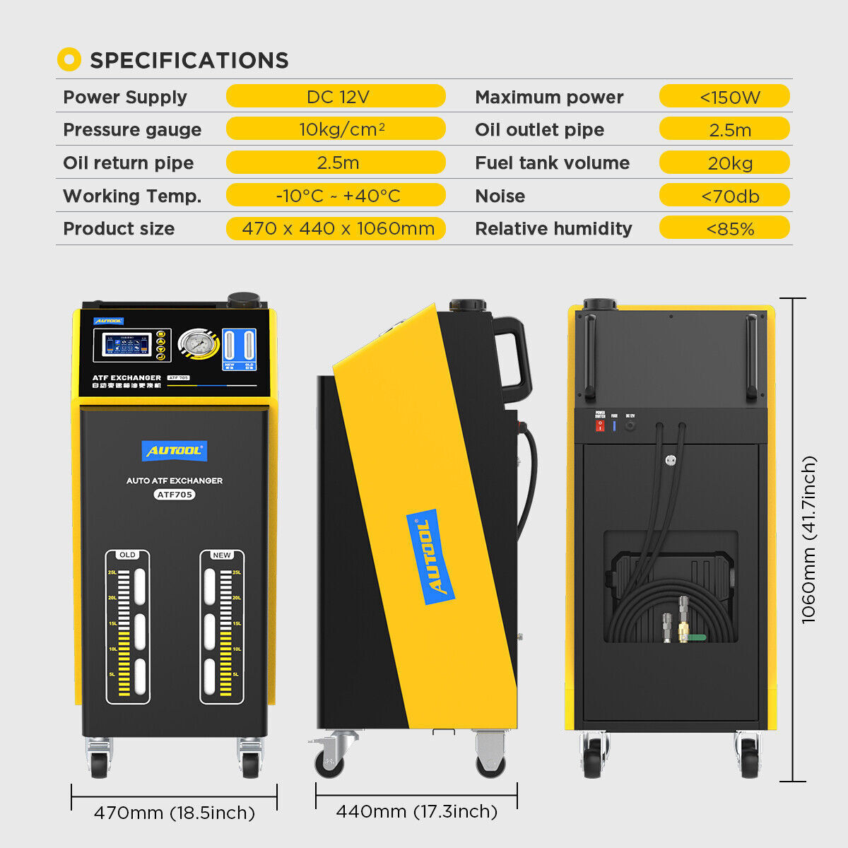 AUTOOL® ATF Automatic Gearbox Transmission Oil Exchange Flush Cleaning ...