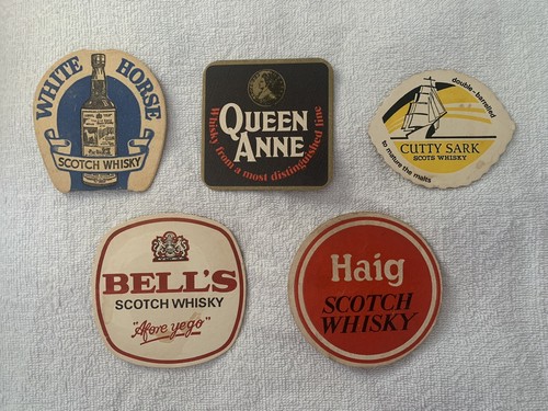 Scottish Whisky Drinks Mat Collection (5 Mats) Scotland White Horse ...