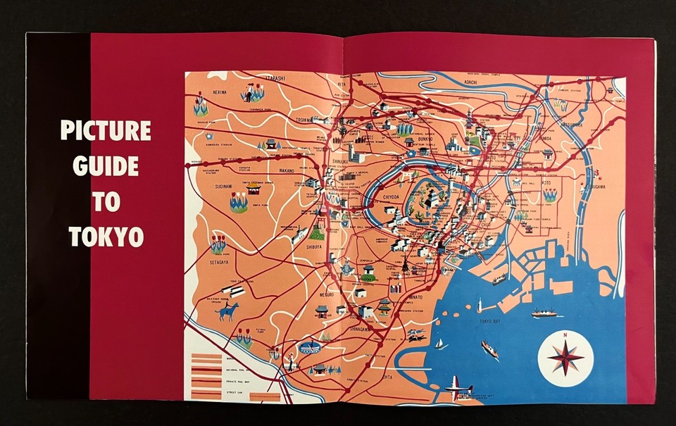 1980s Tokyo Japan Tourist Sightseers Guide Culture Map Vintage Travel Booklet | eBay