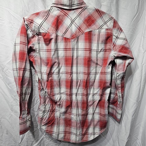 Red Dirt Rafter C Collection Shirt Boys L 12 Red Plaid Pearl Snap ...