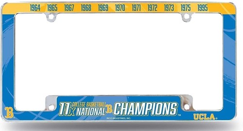 UCLA Bruins 11X Time Champions Metal License Plate Frame Chrome Tag ...