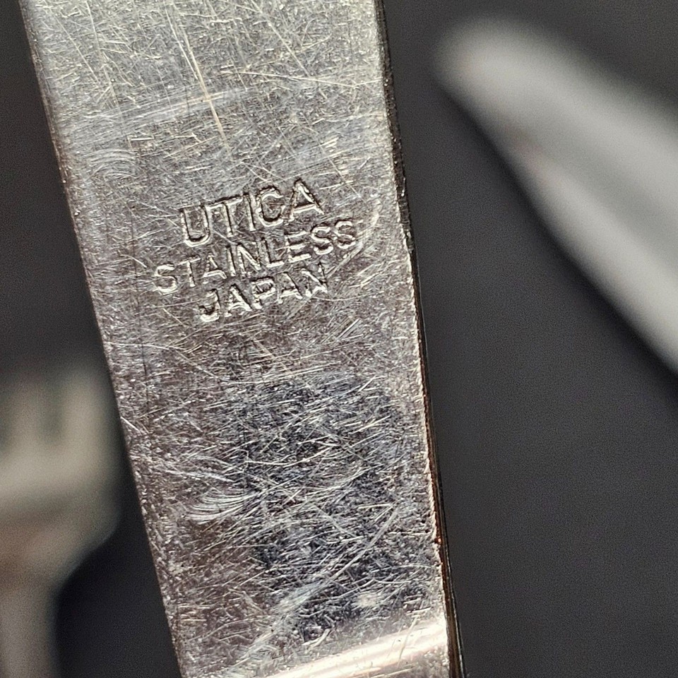 Utica UTI-1 Rose Scroll Cut Co Stainless Flatware Set of 10 Asst Forks ...