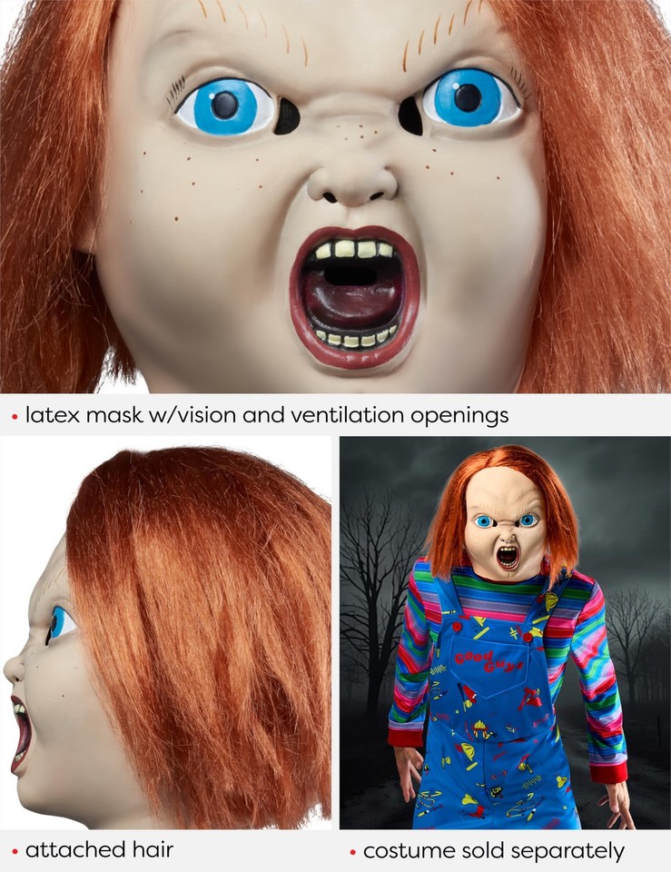 Chucky Child's Play 2 Latex Overhead Mask Halloween Costume Men's Kid's ...