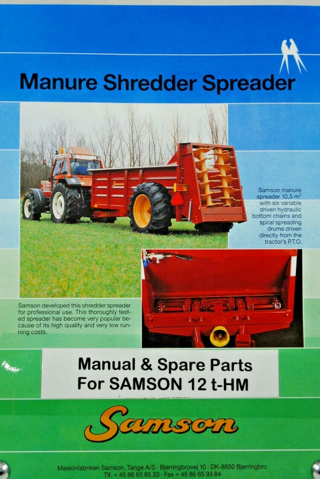 SAMSON 9 12 T-HM 1009 MT SP-9 SP12-16 FLEX MANURE Spreader MANUAL ...