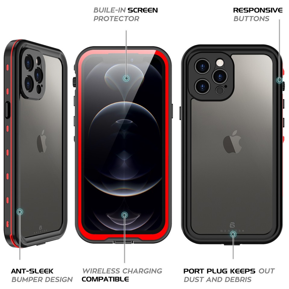 Full Body Shockproof for iPhone 12 Pro Max 12 / Pro / Mini Waterproof ...