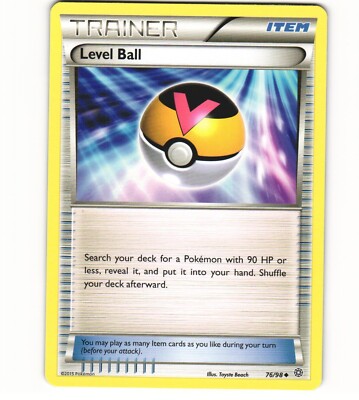 2015 Near Mint Pokémon 76/98 Level Ball Ancient Origins Battle Arena ...