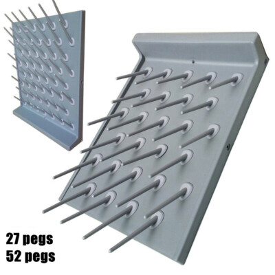 27 Pegs Laboratory Drying Rack Lab Draining Peg Board Rack Wall Mount ...