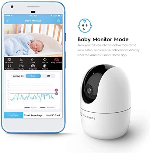 1080P WiFi Camera Indoor Nanny Cam Dog Camera Sound & Baby Monitor ...