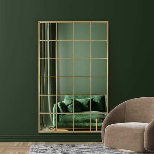 The Fenestra New Extra Large Gold Window Mirror - 69" X 43" 174 x 110cm ...