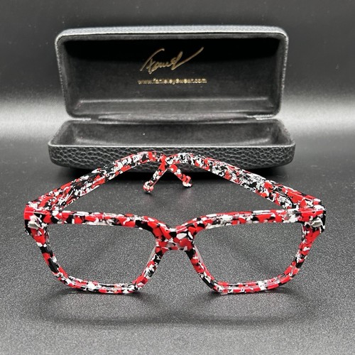 Faniel Force Tison Eyeglasses Frame Red & Black France 52-17-145 Used w ...