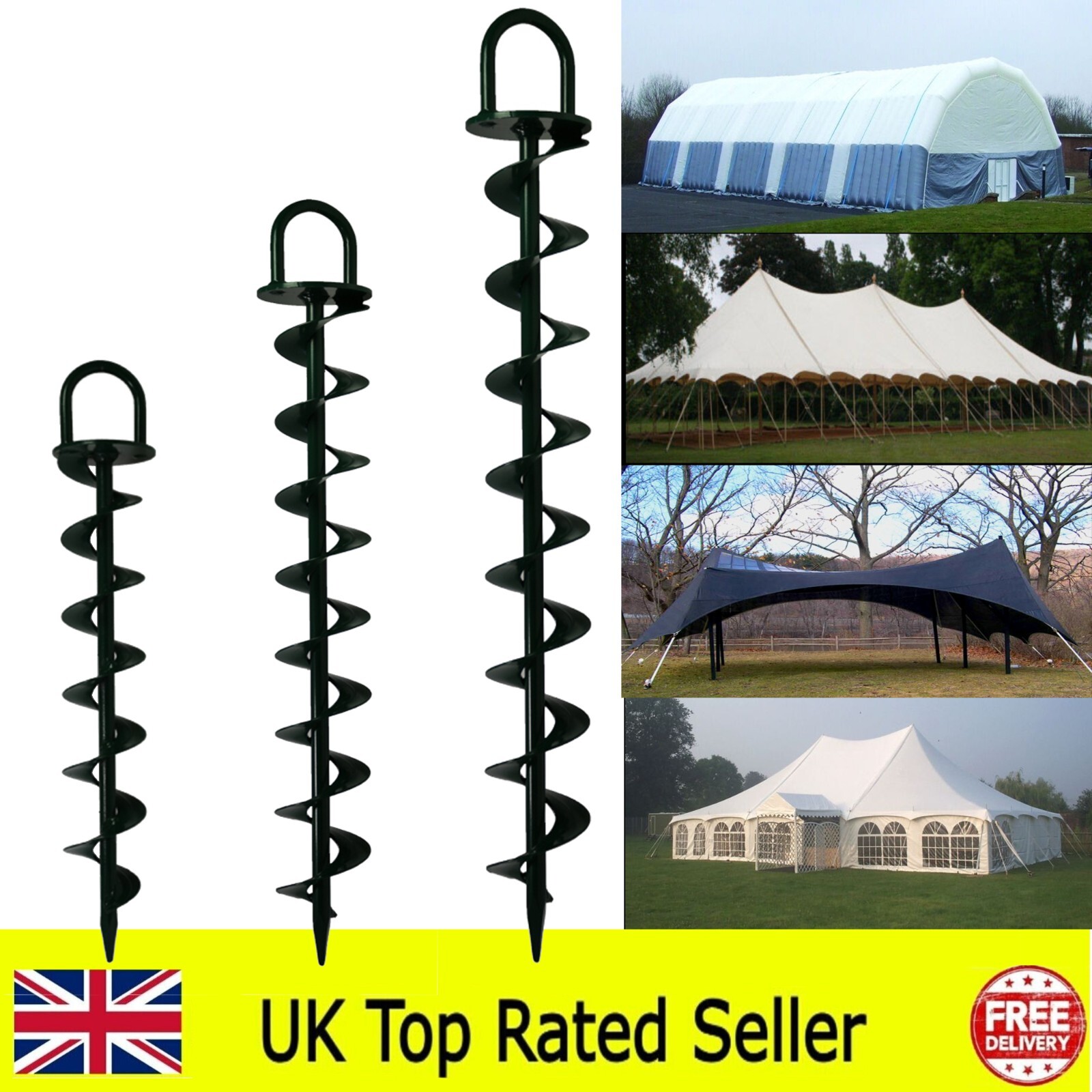 GROUND ANCHOR SECURE MARQUEE TENT SEATING STRONG STEEL INDUSTRIAL ...