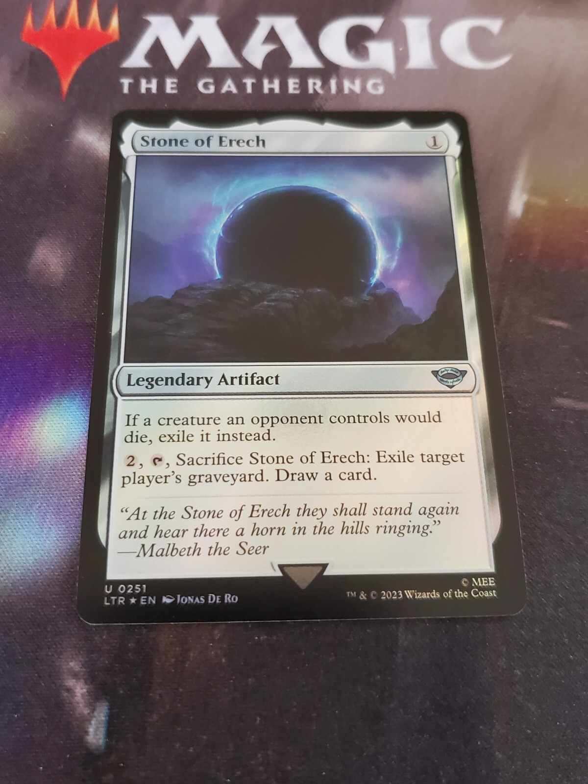 MTG. Stone of Erech. Foil. The Lord of the Rings. Pack Fresh | eBay
