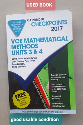 Cambridge Checkpoints VCE Mathematical Methods Units 3 and 4 2017 USED ...