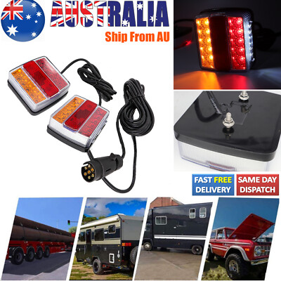 1 Set 12V LED Towing Tail Light Board + 10M Cable Trailer UTE Boat Auto ...