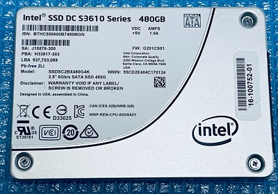 Cisco 16-100752-01 480GB Intel SSD DC S3610 2.5" Intel 480GB SSD SSDSC2BX480G4K | eBay