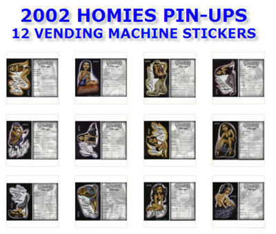 HOMIES STICKERS PINUP GIRLS 2002 DAVID GONZALES NEW VENDING MACHINE YOU ...