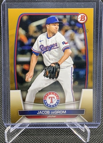 2023 Bowman Jacob deGrom Texas Rangers Gold Parallel /50 | eBay
