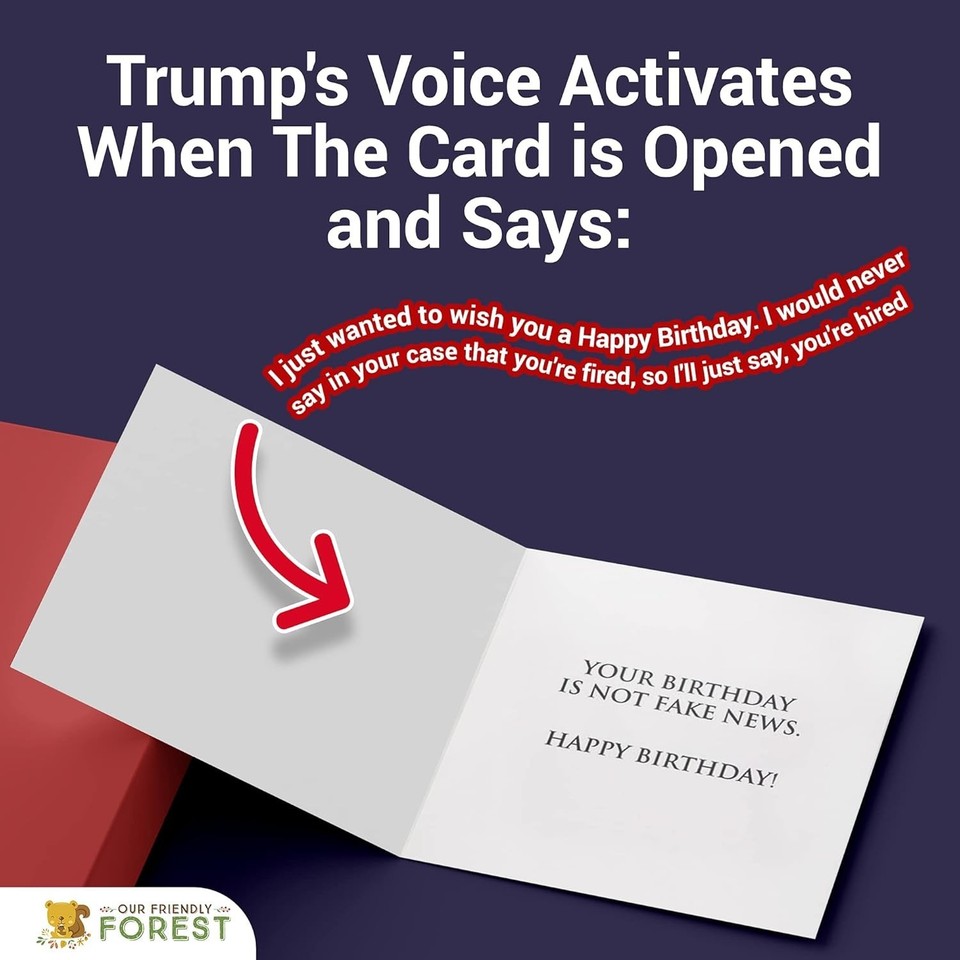 talking trump birthday card - wishes you a happy birthday in donald ...