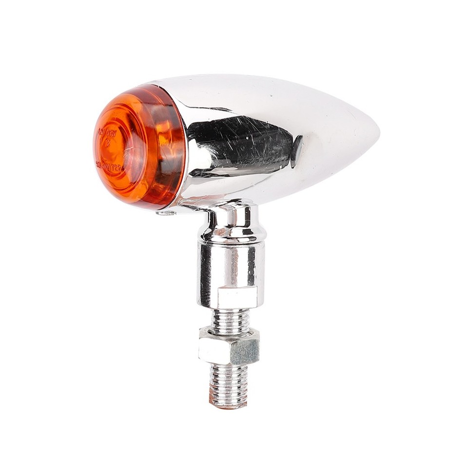 ༝Silver Yellow Cover 2Pcs Motorcycle Turn Signal Lamp Indicator Light ...