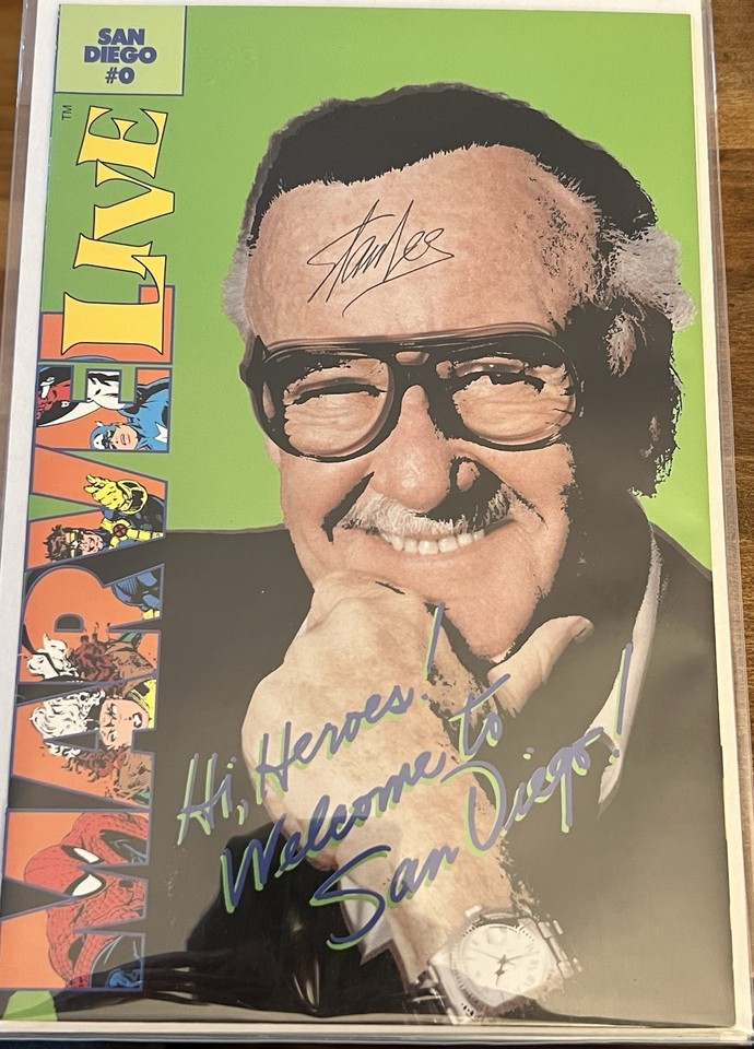 RARE STAN LEE Signature On SDCC #O MARVEL Comics Live Convention ...