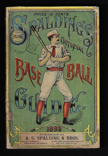 1893 Original Spalding's Official Baseball Guide - VG | eBay