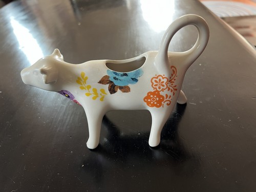 Pioneer Woman Cow Creamer Cream color with Flowers | eBay