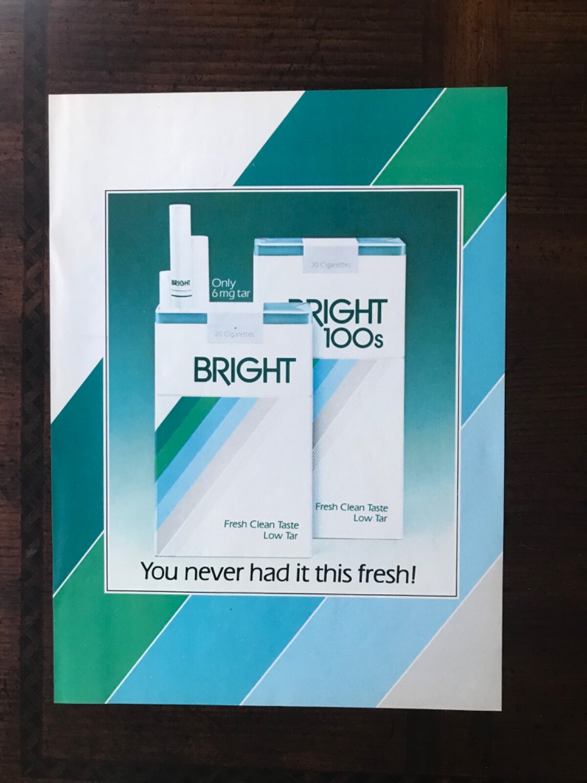 1970 vintage original print ad Bright Cigarettes - You Never Had It ...