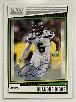 2022 Panini Score Quandre Diggs Autograph Seattle Seahawks NFL #177 | eBay