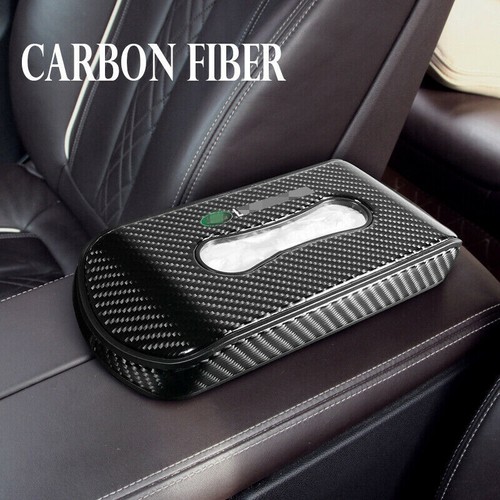 1P For Land Rover Carbon Fiber Look Car Paper Towel Box Napkin Cover ...