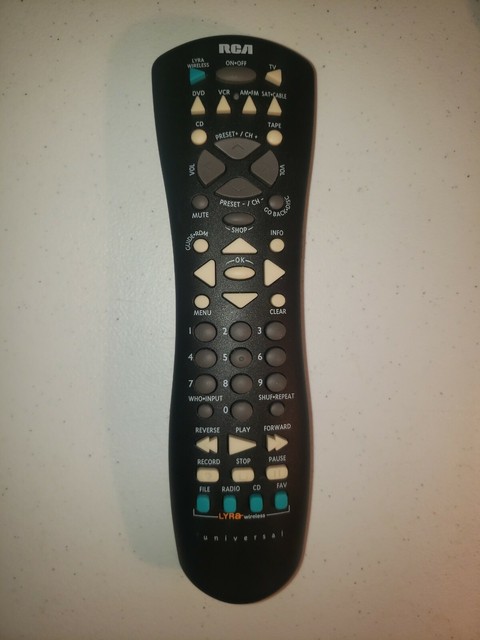RCA Lyra Wireless TV DVD VCR SAT CBL Universal Remote Control Crk76ah1 ...