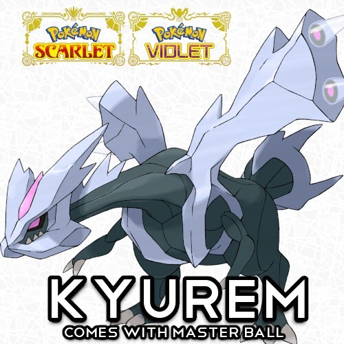 Shiny Kyurem 6IV Lv. 100 Timid Nature Tao trio Unova Pokemon Scarlet ...