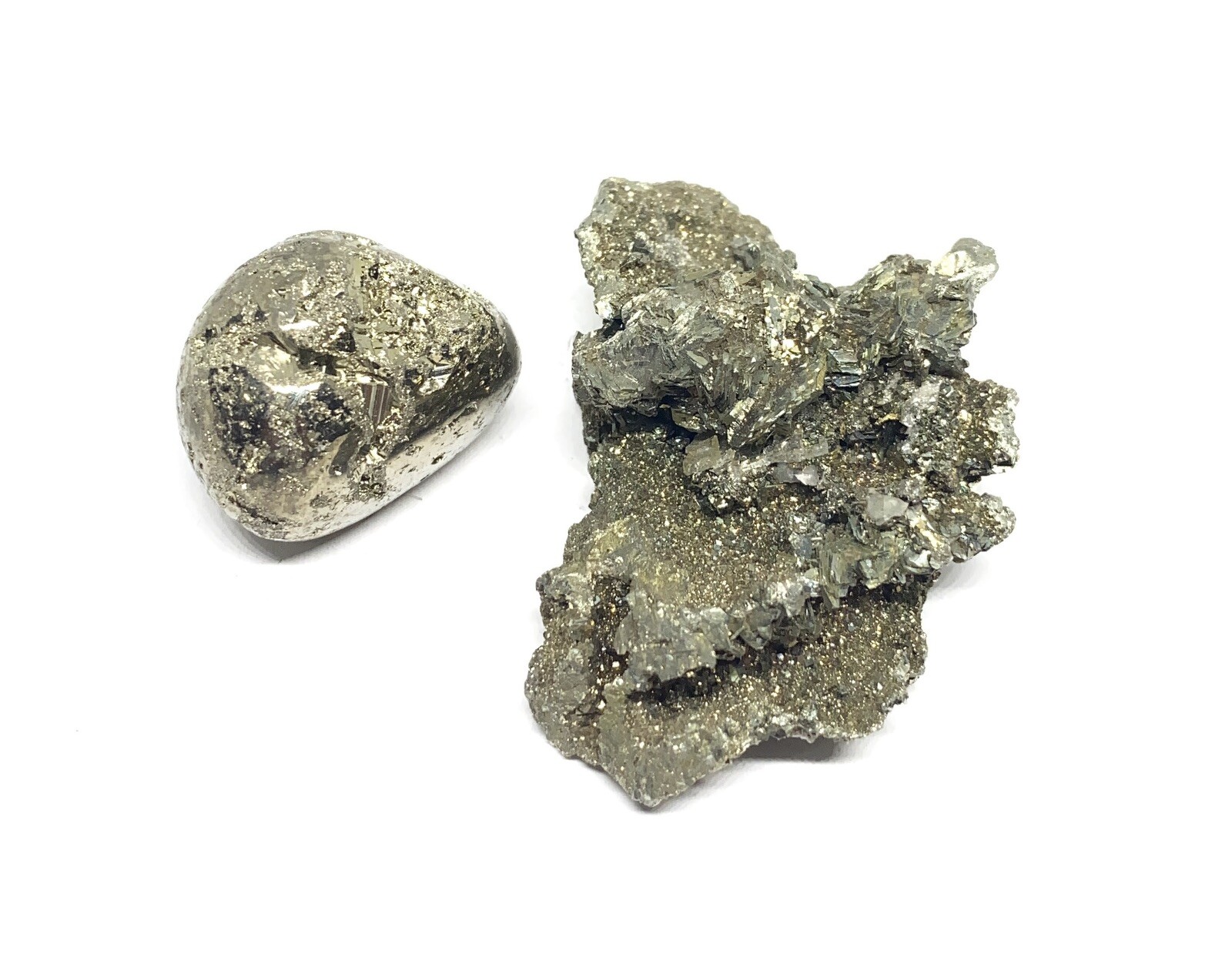 Pyrite Crystal Stone (Morocco ) & Polished Stone (Peru) Awesome Set 61g ...