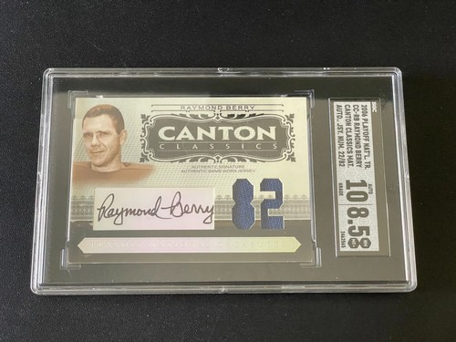 2006 National Treasures Raymond Berry GU Jersey Auto Autograph /82 SGC ...