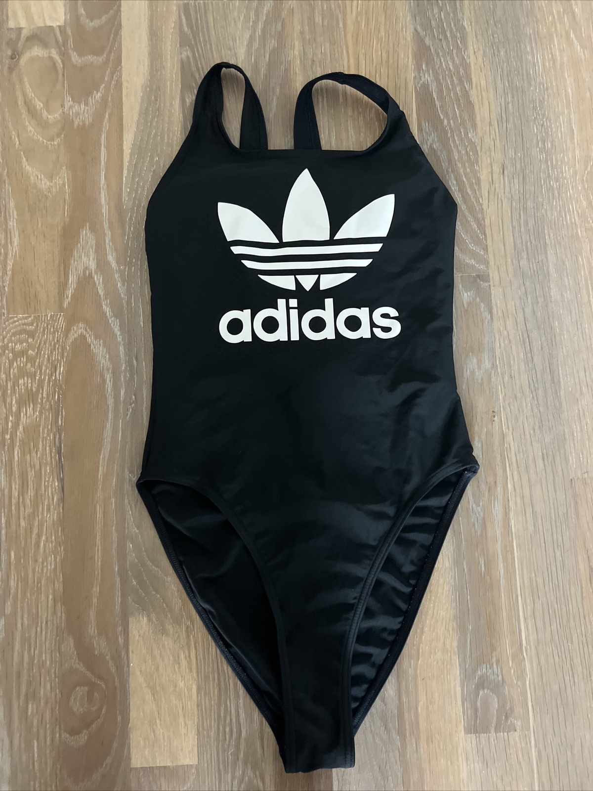 Strappy Back Adidas Logo One Piece Bathing Suit Small - Gem