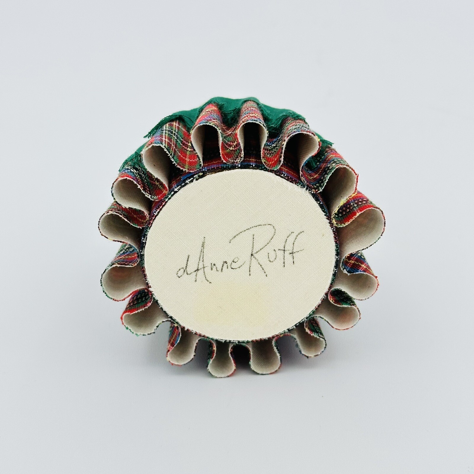 VTG Dollhouse Artisan D. ANNE RUFF Christmas Round Table 1:12 Miniature ...